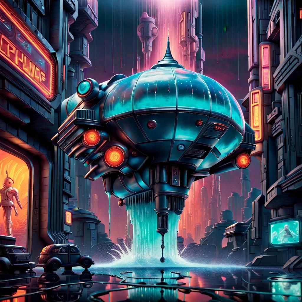 Raygun gothic; movie poster - AI Generated Artwork - NightCafe Creator