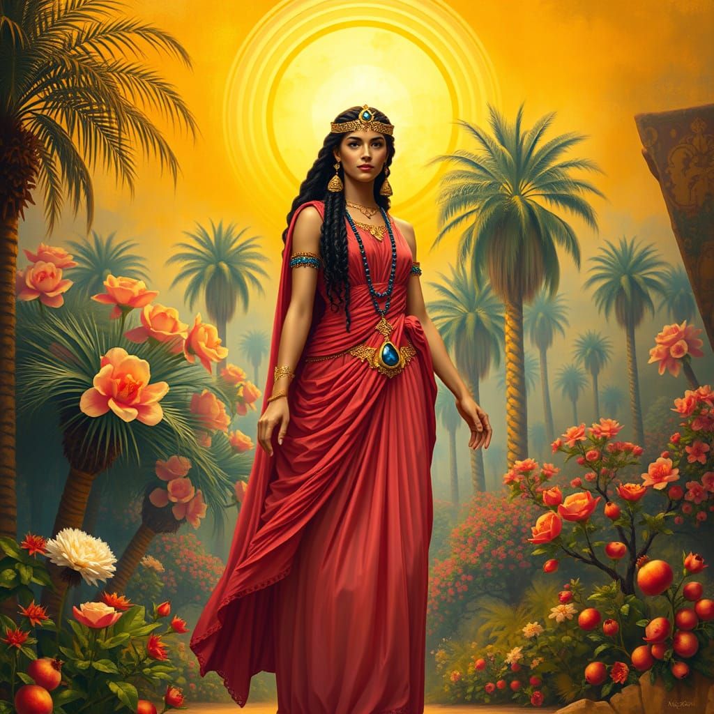 Ishtar goddess - Goddess of Love and Fertility in a Vibrant ...