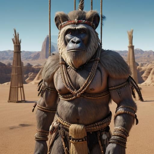 Ape chief - AI Generated Artwork - NightCafe Creator