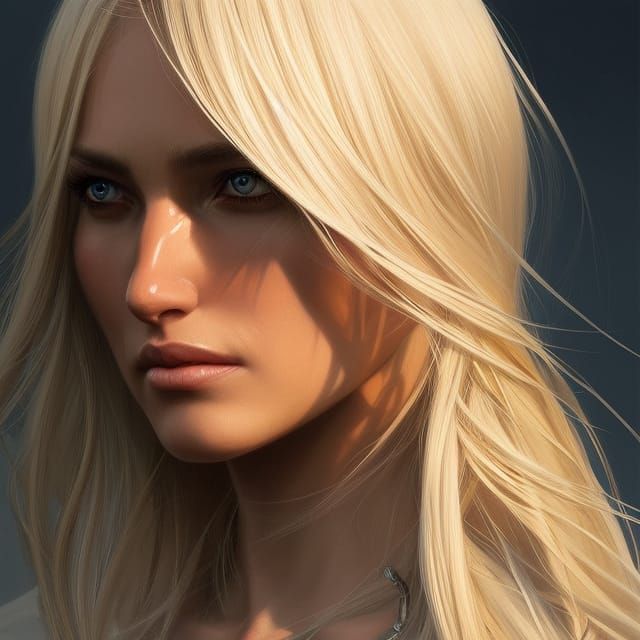 beautiful blond haired female - AI Generated Artwork - NightCafe Creator