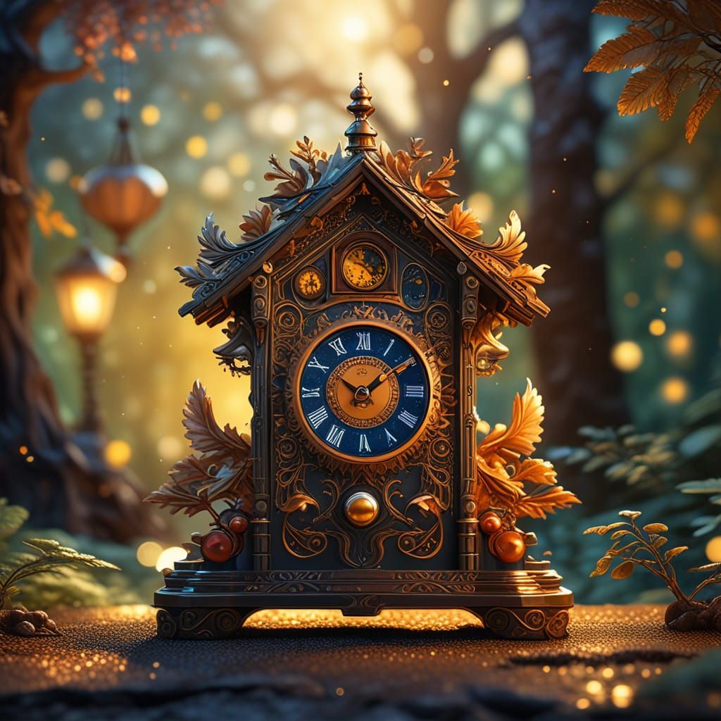 Galactic Cuckoo Clock Whimsy: Zodiac Creatures in ... - AI Art