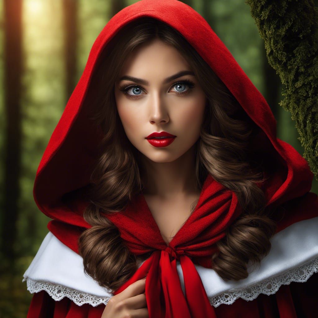 Red Riding Hood Beauty - AI Generated Artwork - NightCafe Creator