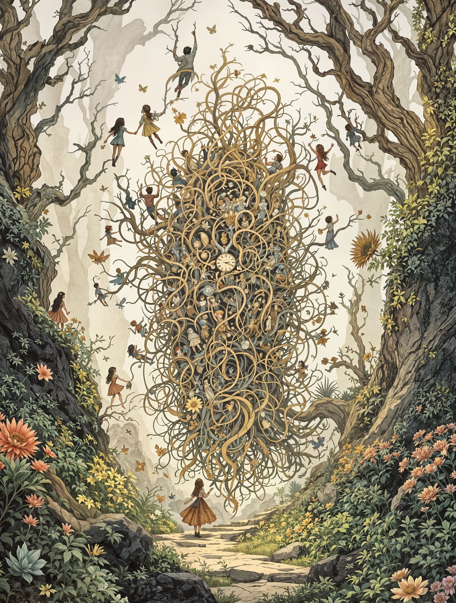 Enchanted Scene - Dreamlike Fairytale Scene in Whimsical Ill...