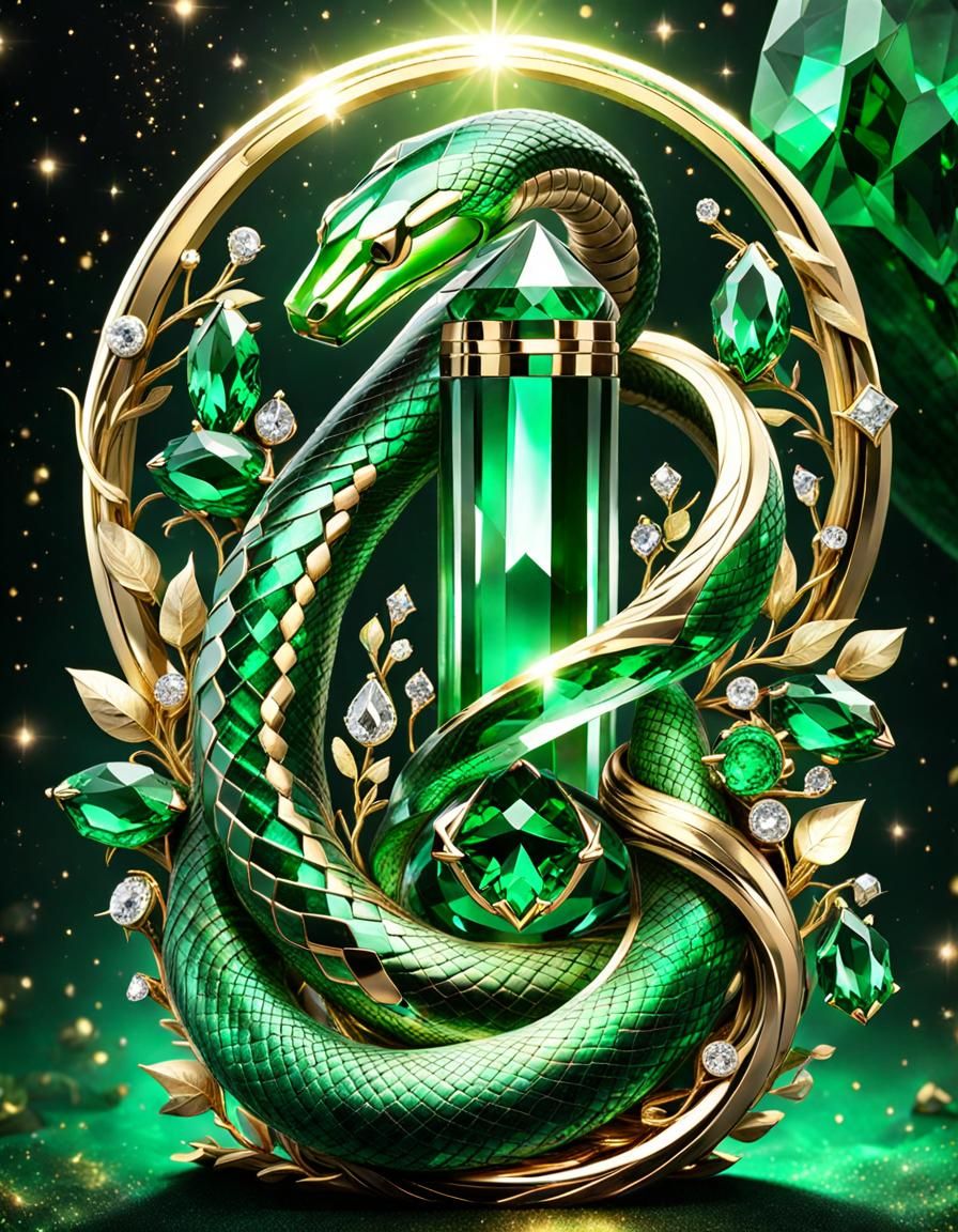 Emerald Snake - AI Generated Artwork - NightCafe Creator