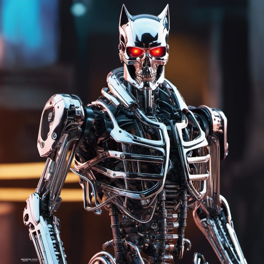 That's scary....a cat terminator - AI Generated Artwork - NightCafe Creator