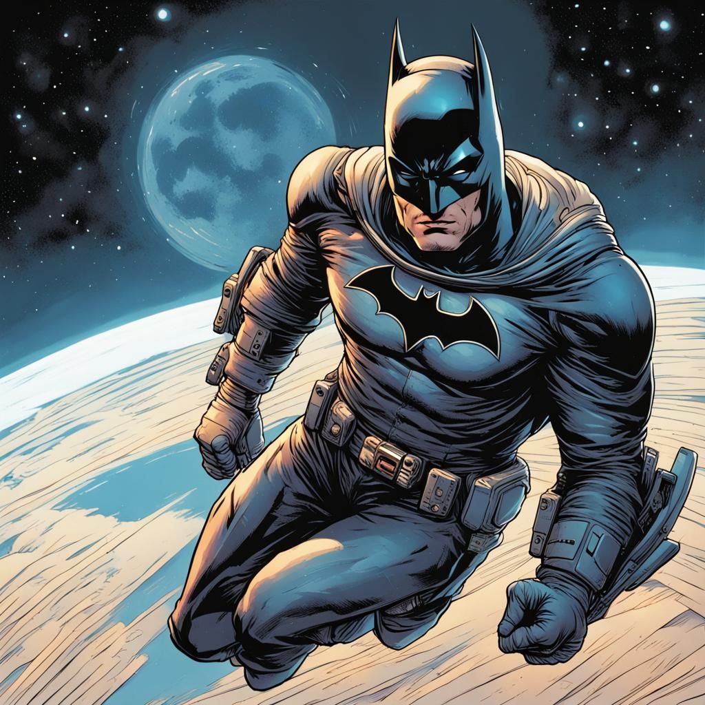 Batman Floating in Space - AI Generated Artwork - NightCafe Creator