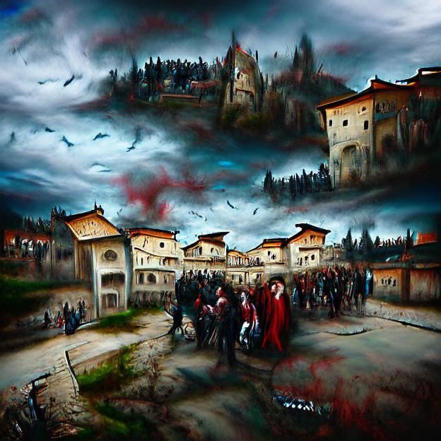 Entire Town Overrun with Vampires Behance HD digital illustration dye ...
