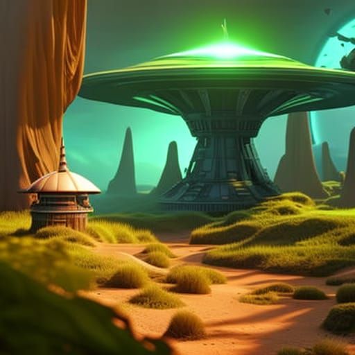 Alien Landing - AI Generated Artwork - NightCafe Creator