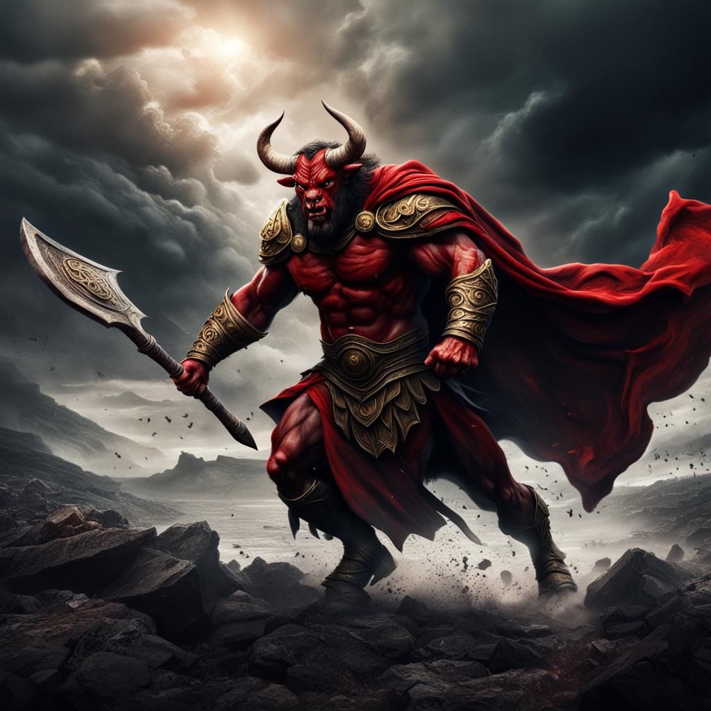 Dare you face the Minotaur - AI Generated Artwork - NightCafe Creator