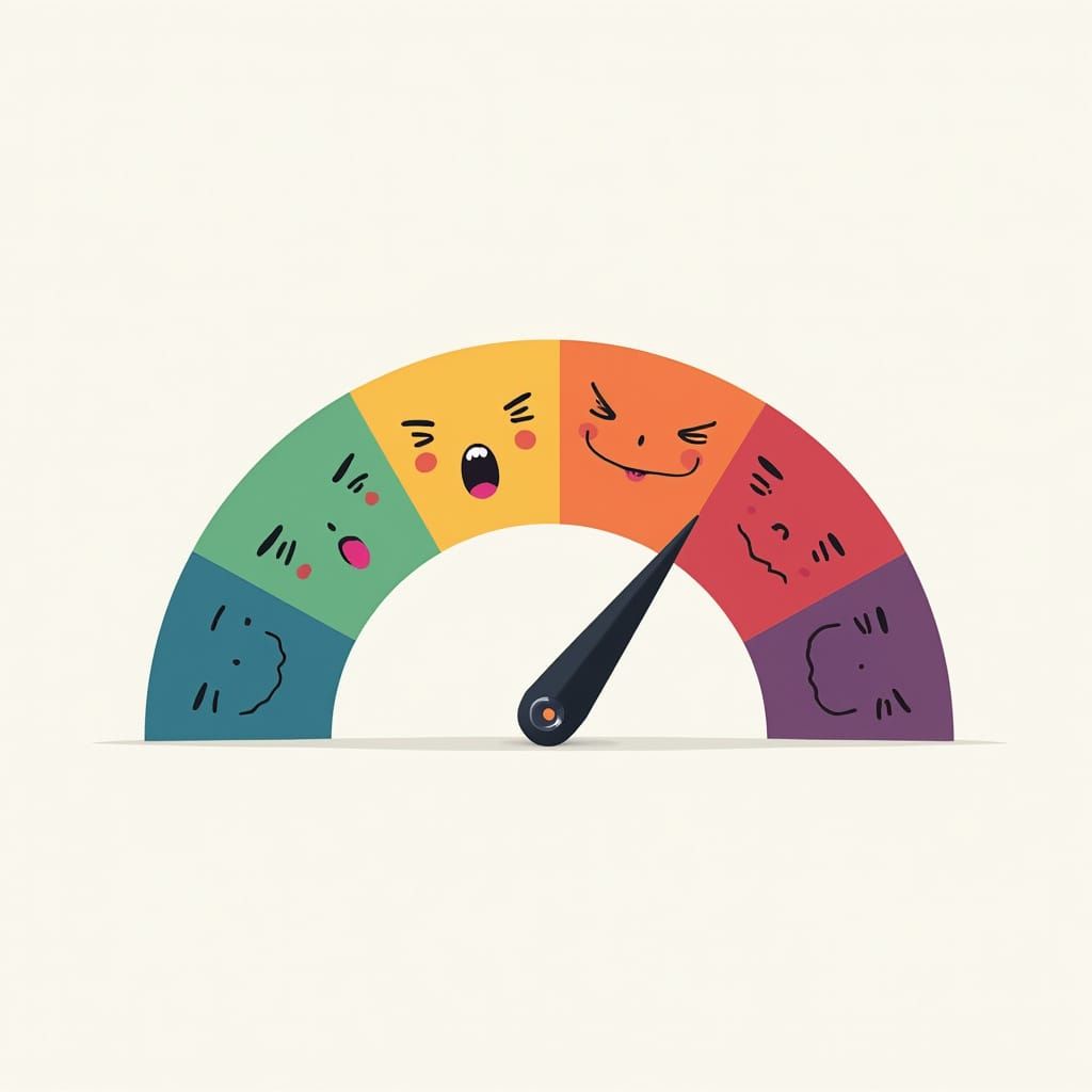 Colorful Emotion Meter in Modern Digital Illustrat... - AI Art