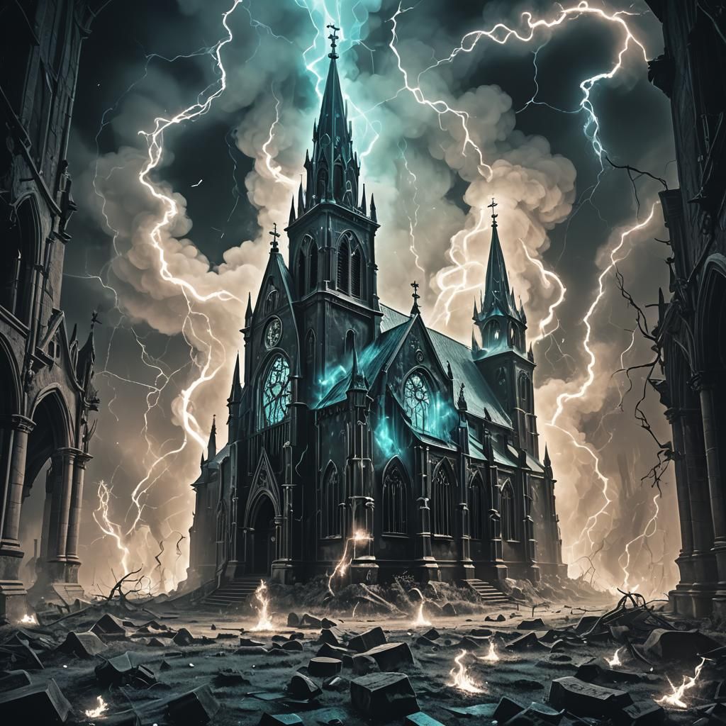 Haunted Church - AI Generated Artwork - NightCafe Creator