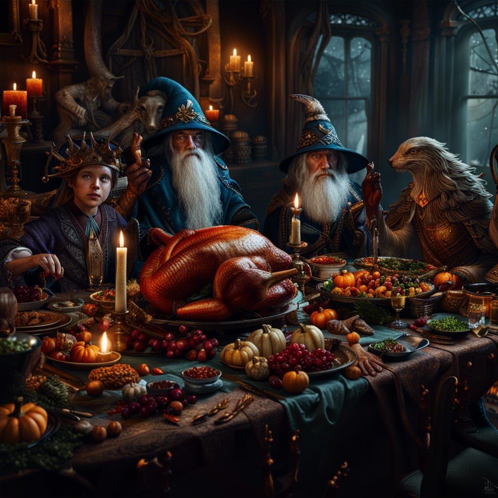 Wizards and their familiar creatures. - AI Generated Artwork ...