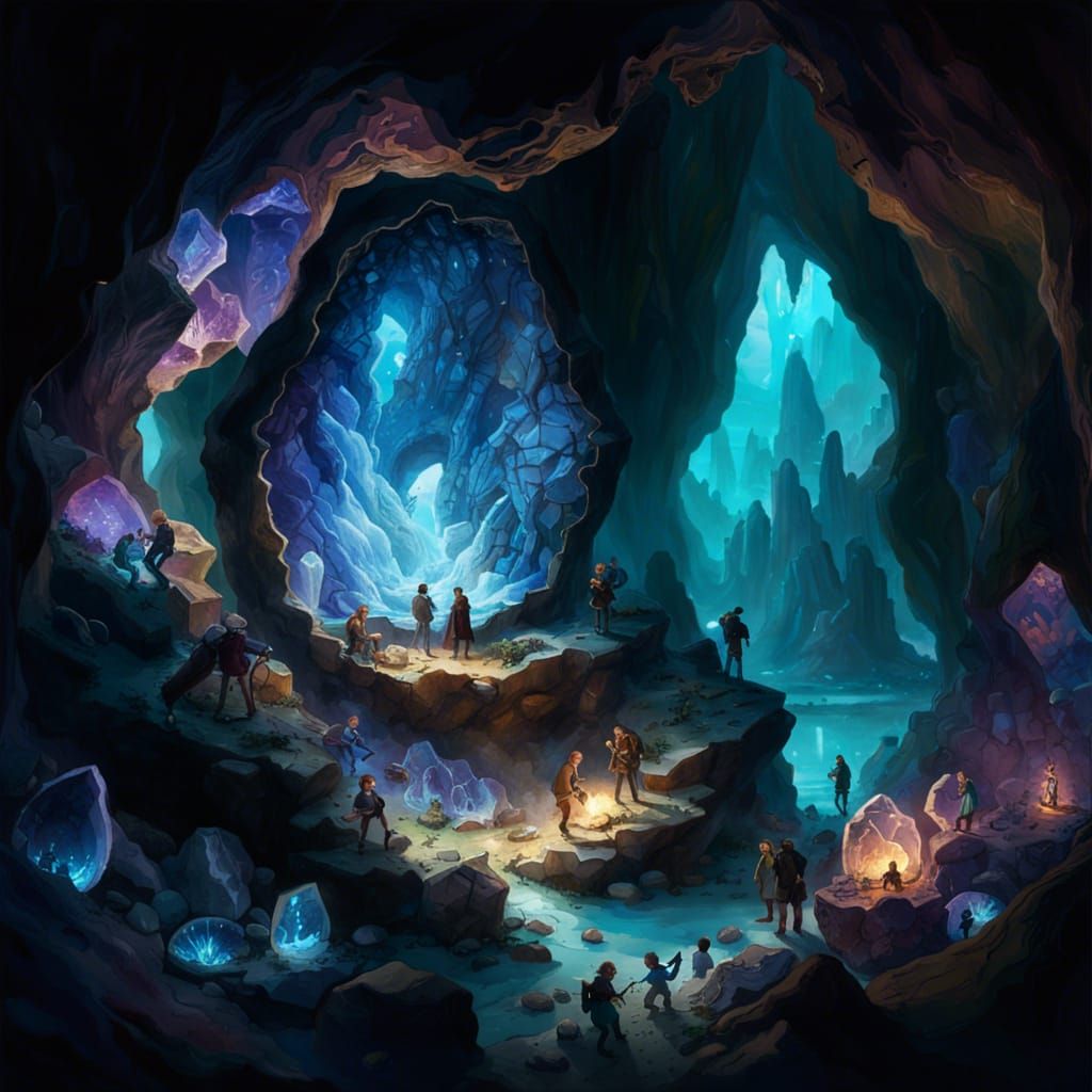 Cave dwellers - AI Generated Artwork - NightCafe Creator