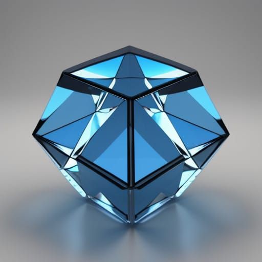 Fractured Crystal in 4D Geometry - AI Art