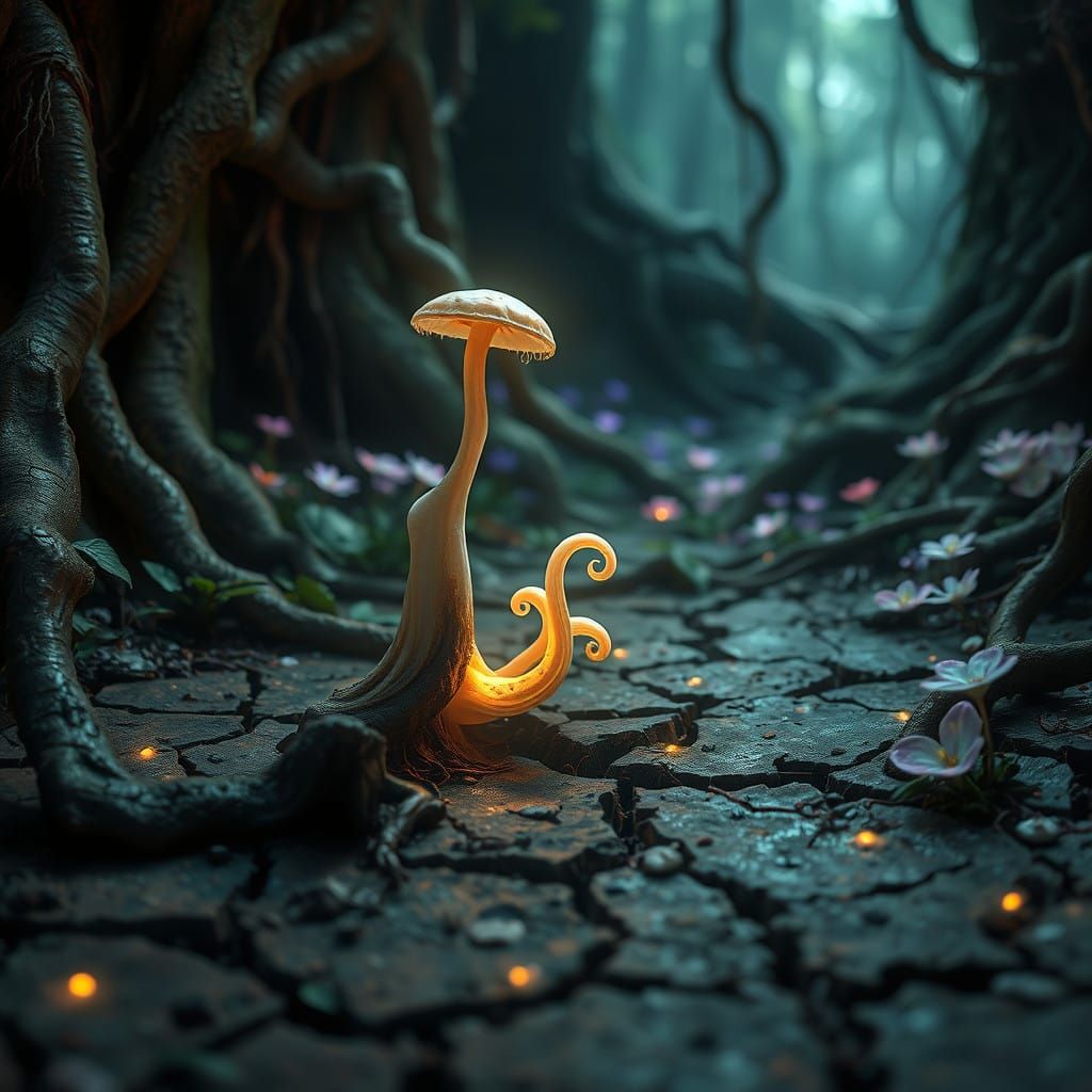 soil testing - Mystical Forest Floor in Dreamlike, High-Defi...