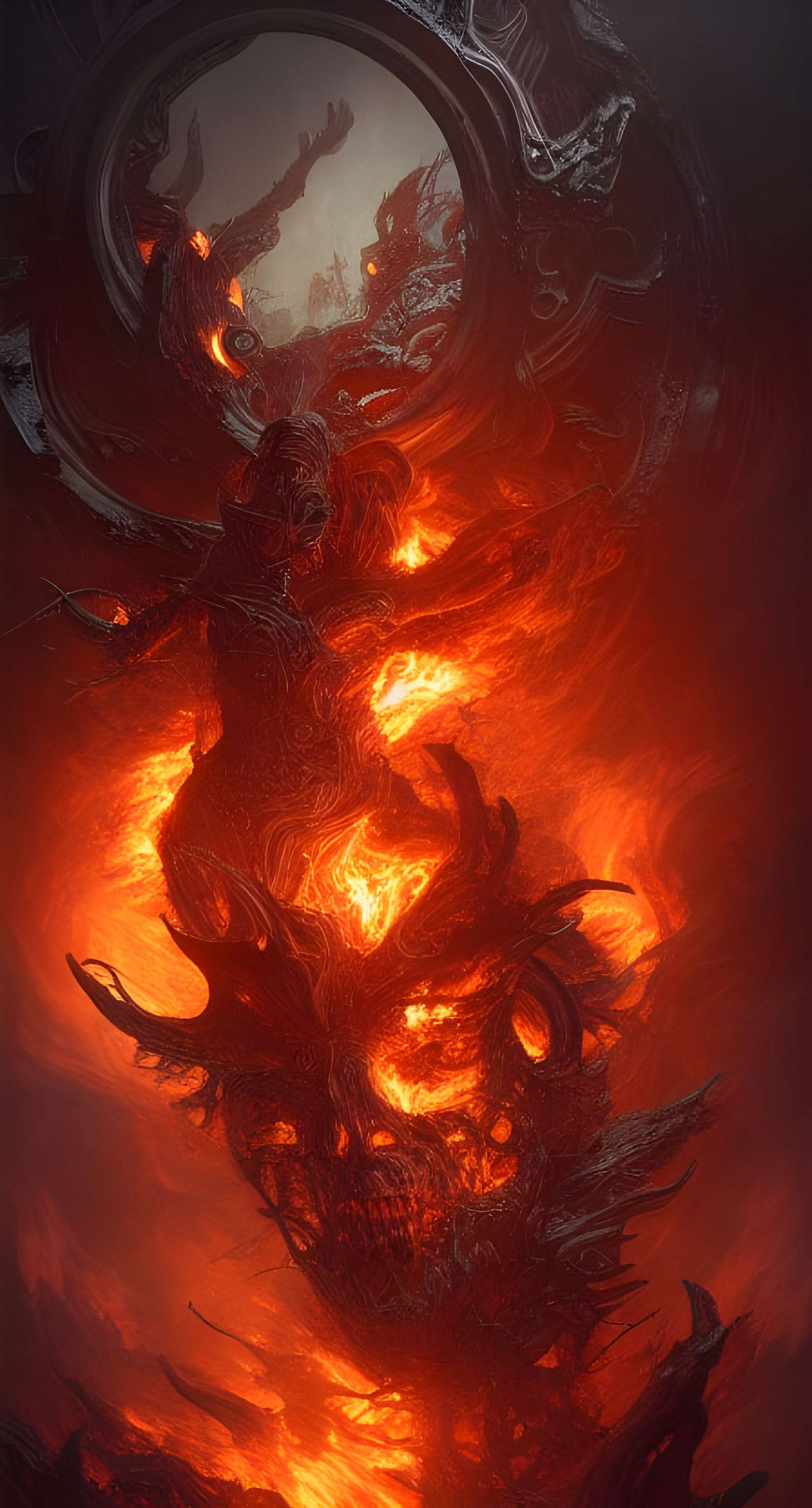 Burning in hell - AI Generated Artwork - NightCafe Creator