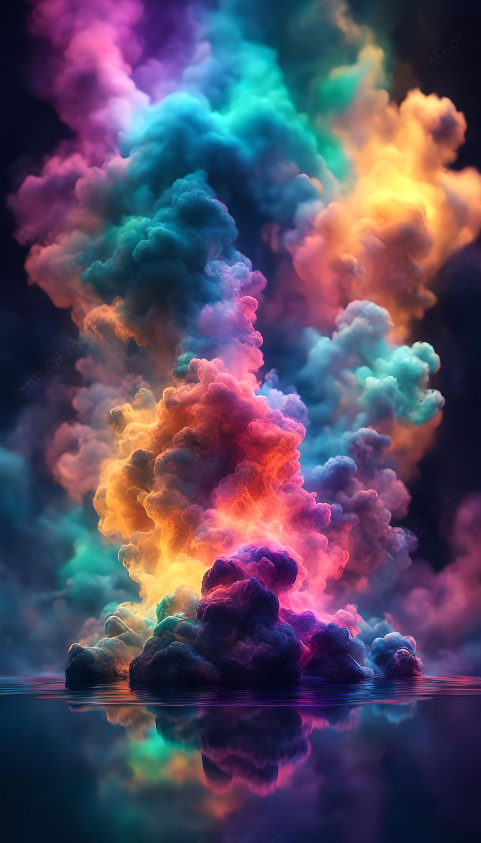 Enchanted smoke rreflection Magic light flow Cosmic prism 3D ethereal ...