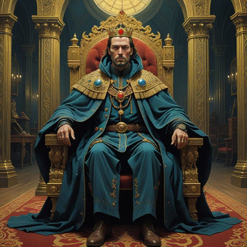 Regal Young Prince in Opulent Nordic Renaissance C... - AI Art