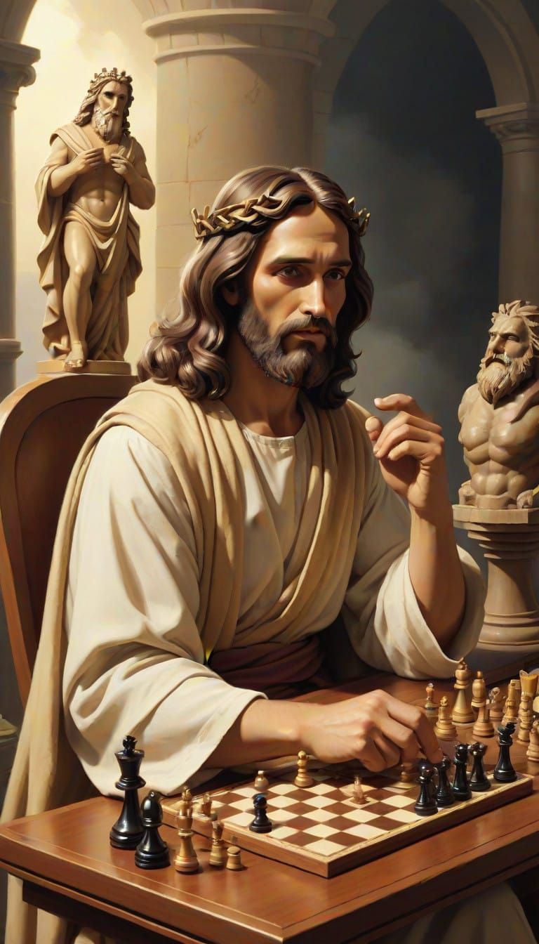 Jesse playing chess - Jesse playing chess