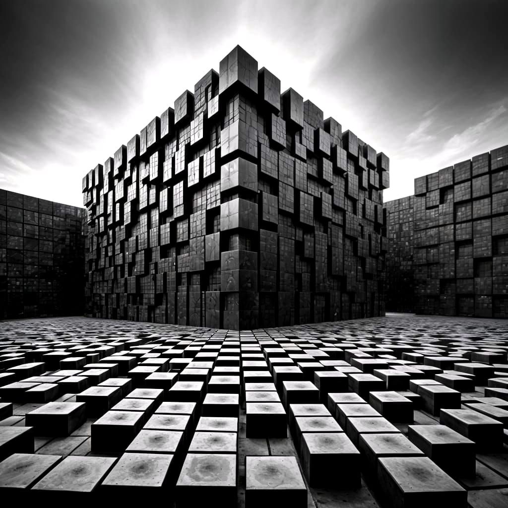 The Borg have landed - Surreal Cityscape in Monochrome with ...