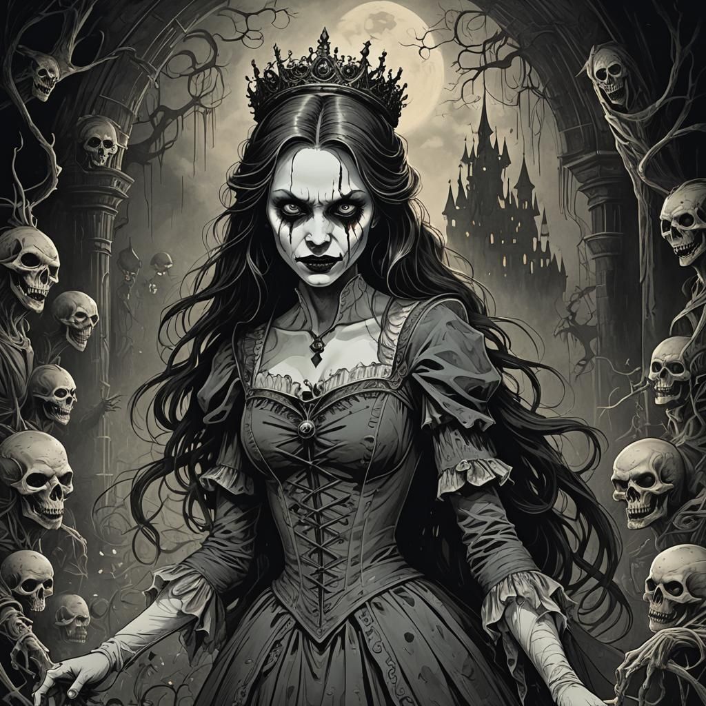 horror version of Disney Princess - AI Generated Artwork - NightCafe ...