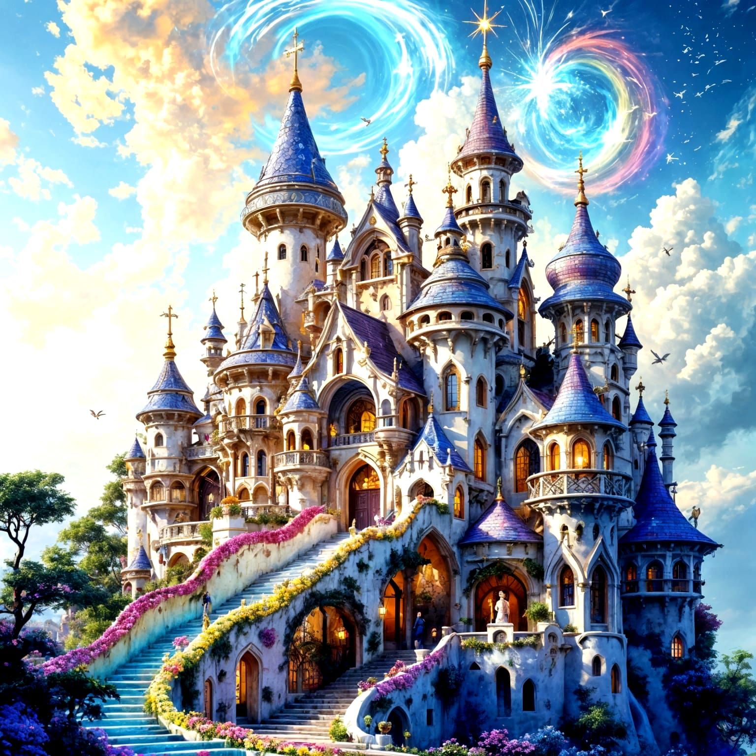 Colorful fntasy castle, 🧚🏻‍♀️🏰 pino daeni