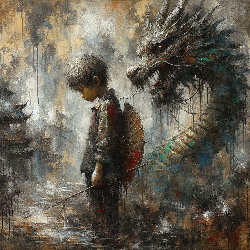 A Boy And His Dragon - AI Generated Artwork - NightCafe Creator