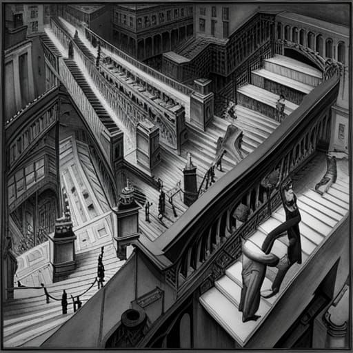 Escher's nightmare - AI Generated Artwork - NightCafe Creator