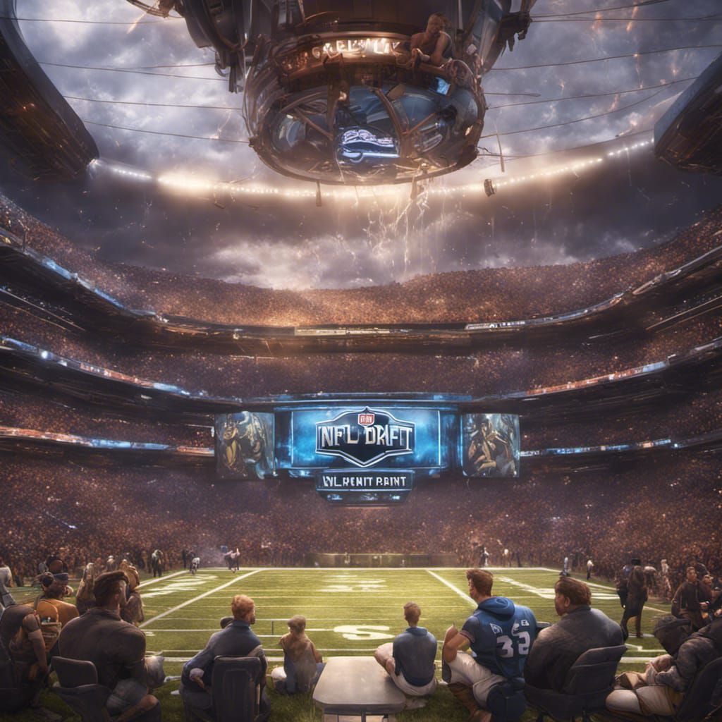 NFL Draft Party detailed matte painting, deep color, fantastical ...