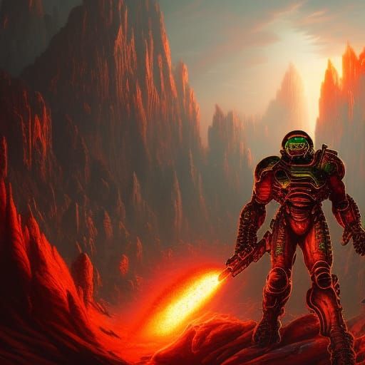 doom guy - AI Generated Artwork - NightCafe Creator