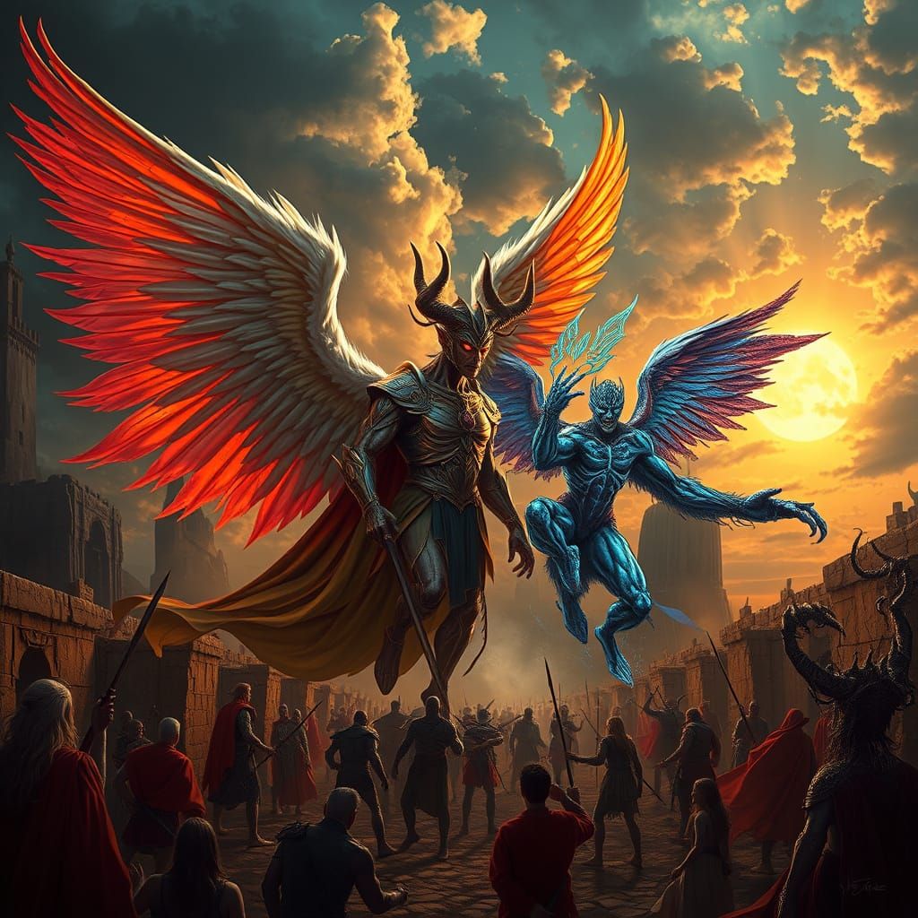 Angels, Demons, and Hybrids in a Post-Apocalyptic ... - AI Art