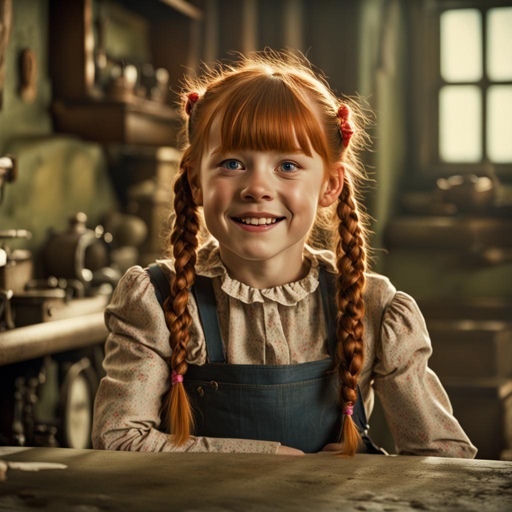 Pippi Longstocking in her Villa Villekulla - AI Generated Artwork ...
