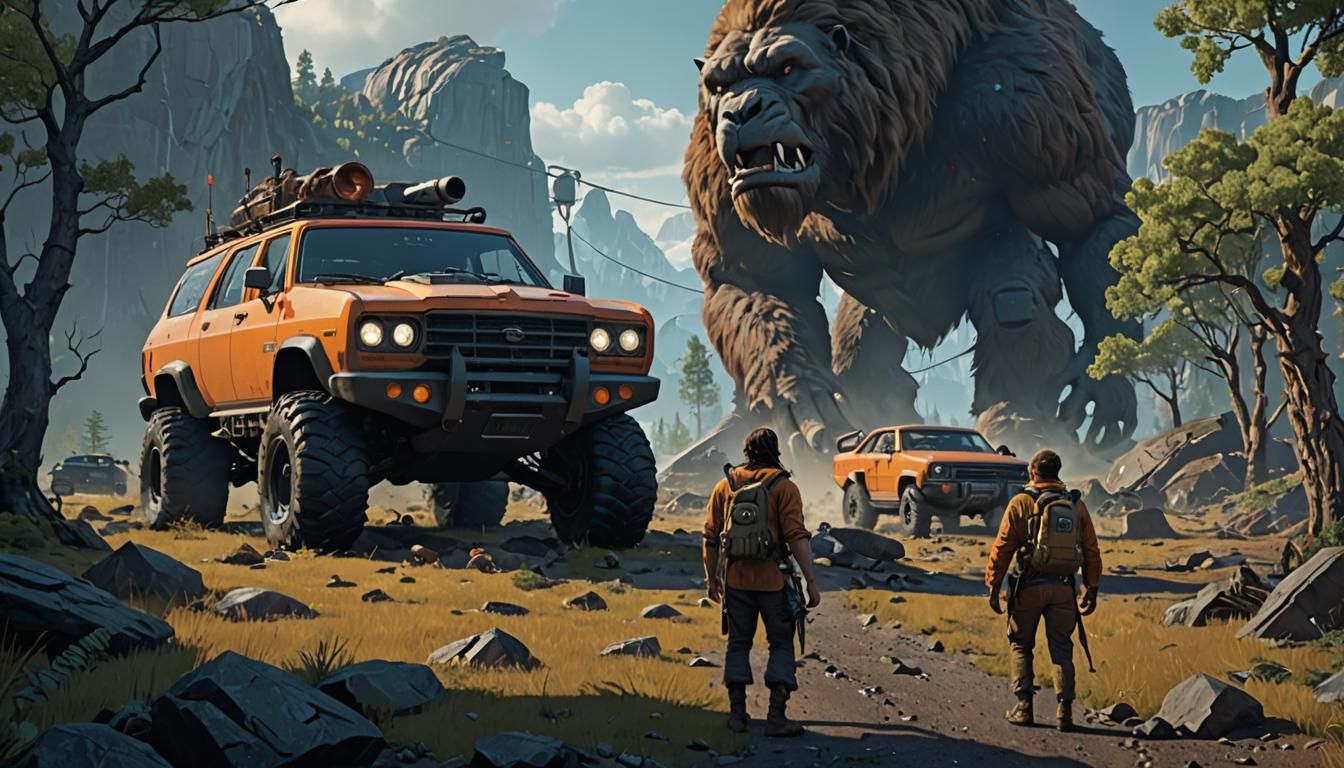 temporal conflicts between the caveman era and the future, highly ...