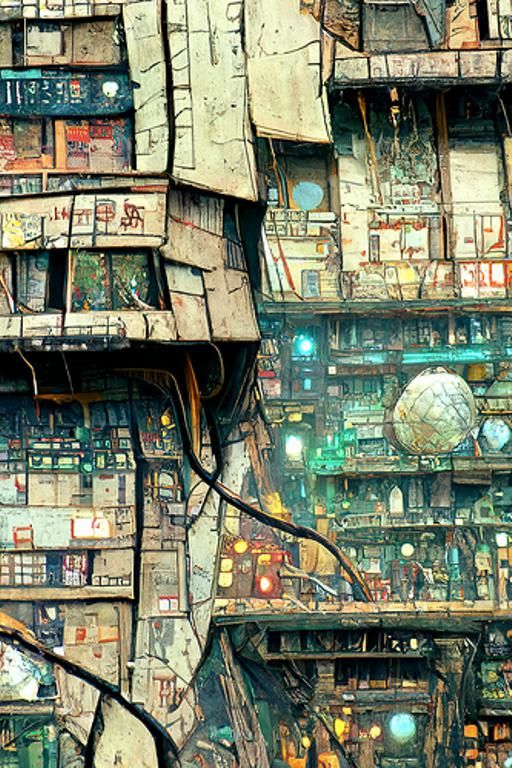 Post-apocalyptic CyberCity Texture - AI Generated Artwork - NightCafe ...