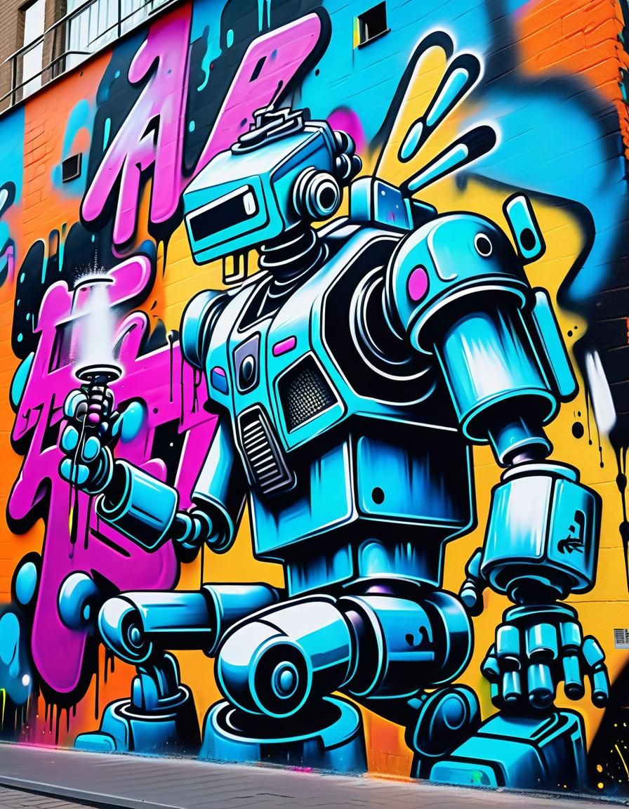The Graffiti Robot’s Fourth Piece: 2DD2 - AI Generated Artwork ...