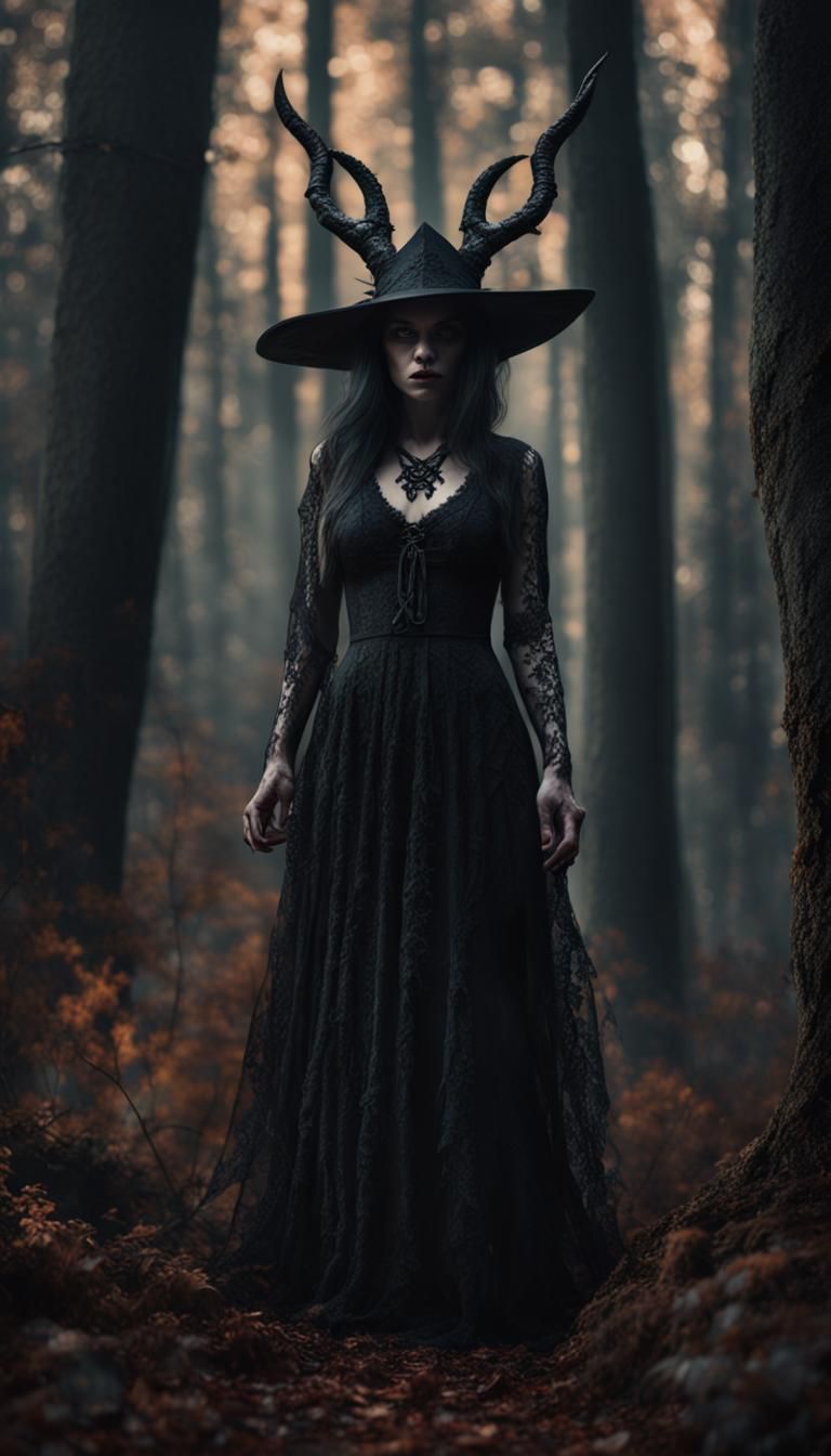 Forest Witch In Lace - AI Generated Artwork - NightCafe Creator