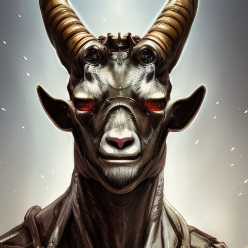 Goat Humanoid Terminator - AI Generated Artwork - NightCafe Creator