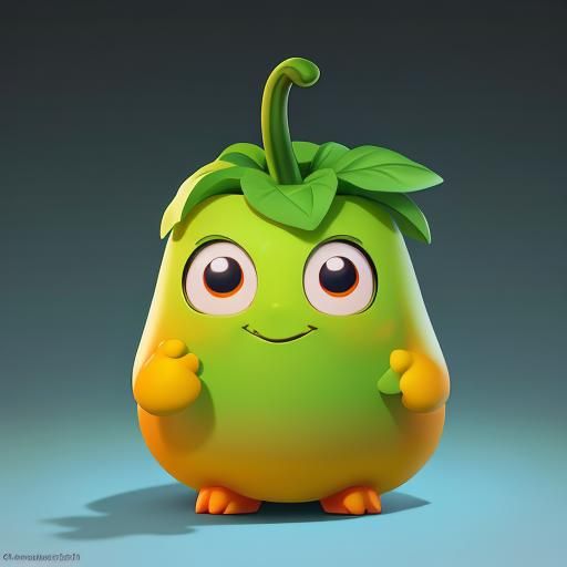 A chibi bell pepper - AI Generated Artwork - NightCafe Creator