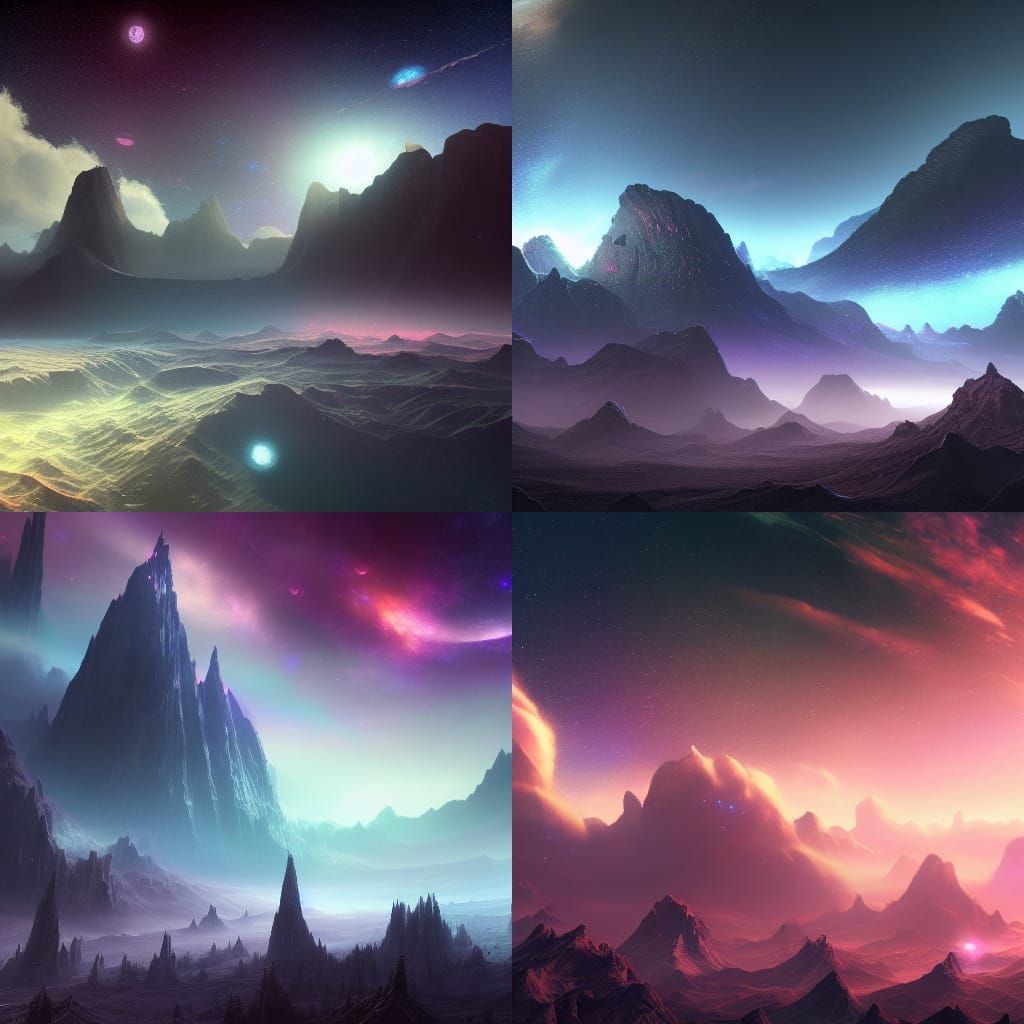 empty world with galaxy skies - empty world with galaxy ski...