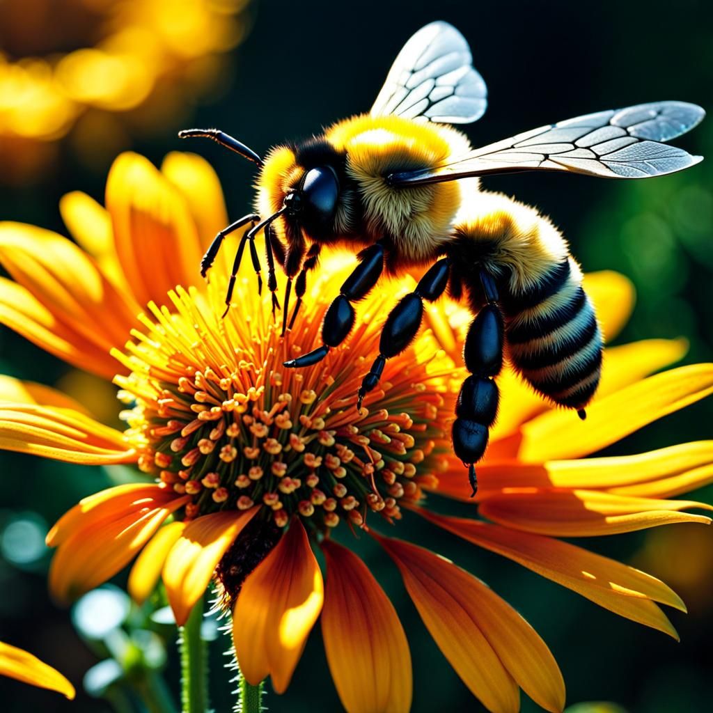 Bee at Work - AI Generated Artwork - NightCafe Creator