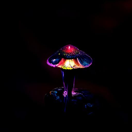 mystical poisonous bioluminescent sentient mushroom - AI Generated ...