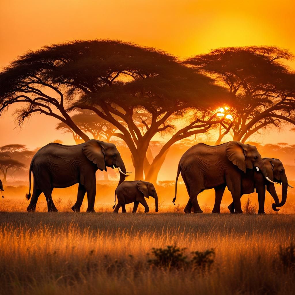 Elephant trail - AI Generated Artwork - NightCafe Creator