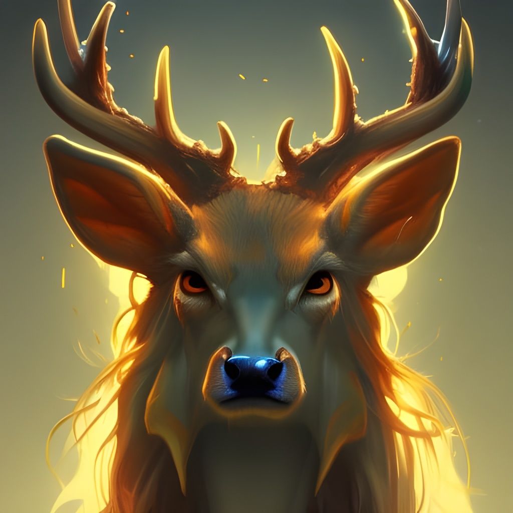 Demon deer - AI Generated Artwork - NightCafe Creator