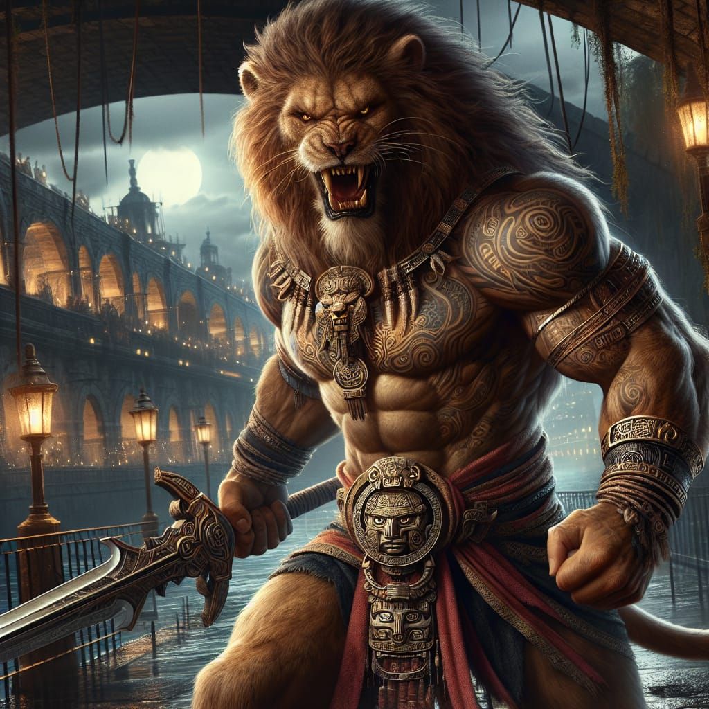 Lion youthful king - AI Generated Artwork - NightCafe Creator