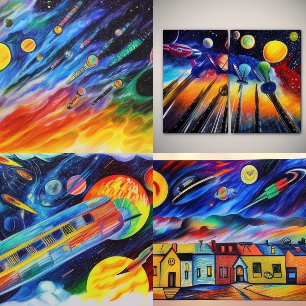 Crayon Cosmos : r/nightcafe