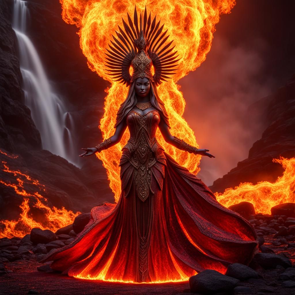 Fire Goddess - AI Generated Artwork - NightCafe Creator