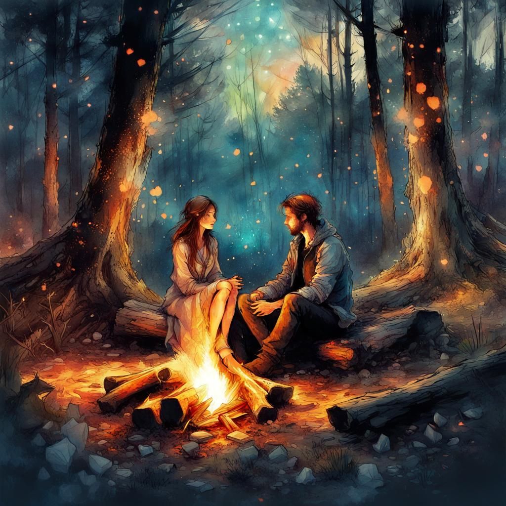 Campfire - AI Generated Artwork - NightCafe Creator