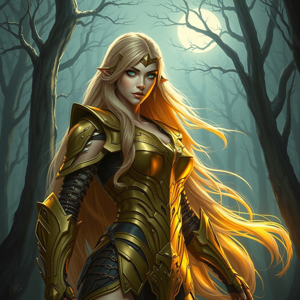 Golden Eye GODDESS AI - Majestic Golden Goddess in Futuristi...