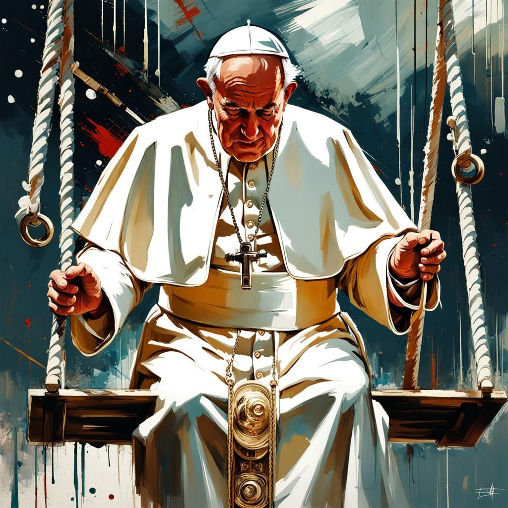 Pope on a Rope - AI Generated Artwork - NightCafe Creator