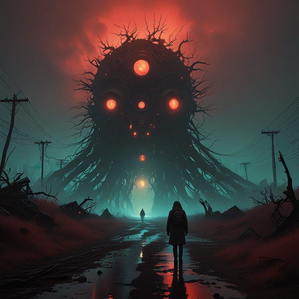 Biomechanical Alien Monstrosity, its twisted, nightmarish form ...